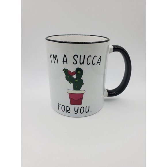Dining | Nwt Im A Succa For You Coffee Tea Cup Novelty Succulent Plants ...